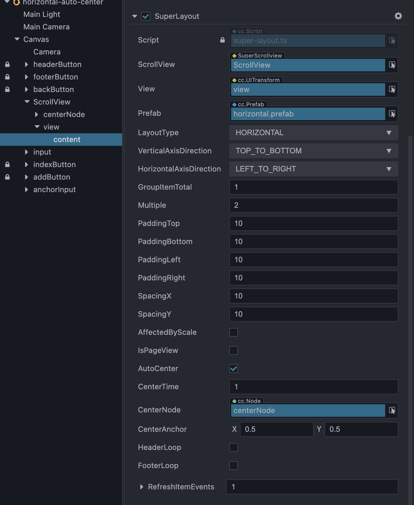 super-scrollview | Cocos Store