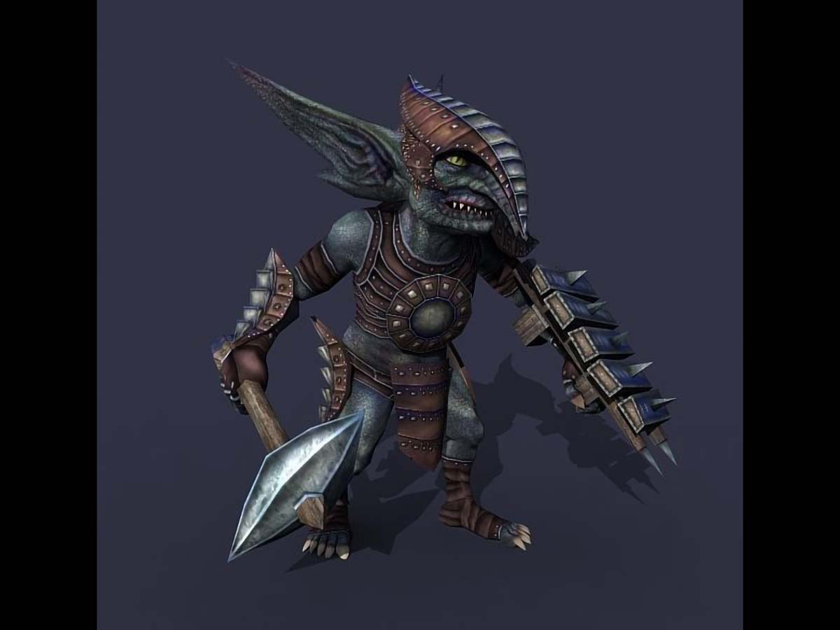 地精战士轻版低聚3D模型 | Cocos Store