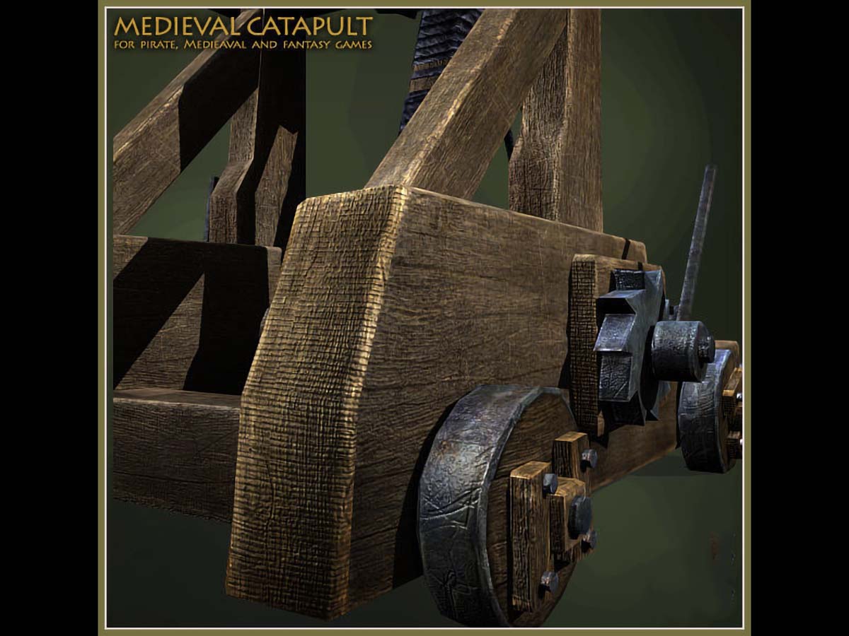 动画中世纪弹射器低聚3D模型 | Cocos Store